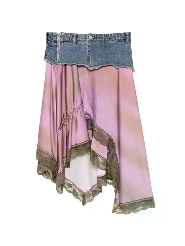 Andersson Bell Denim Lace Midi Skirt