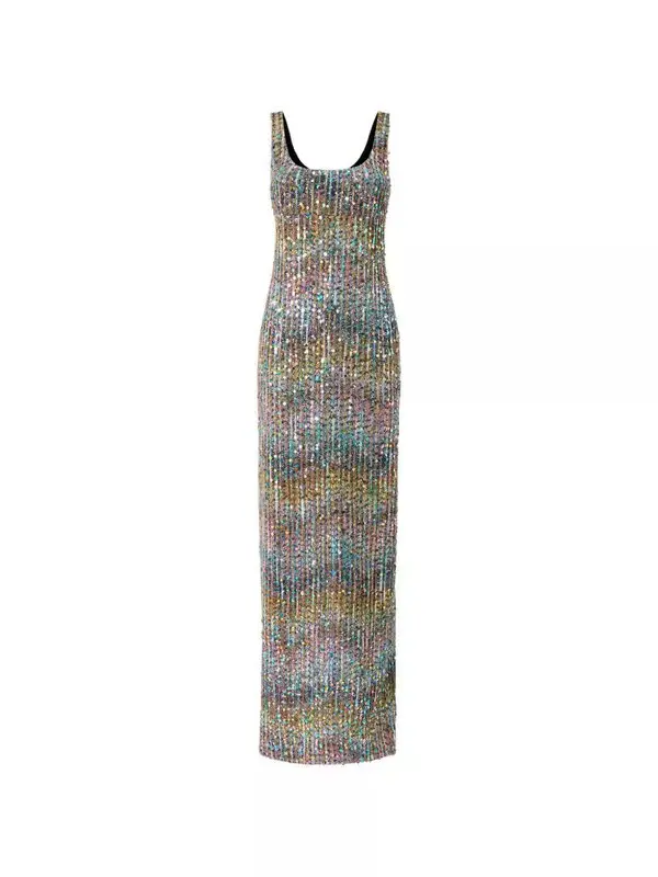 Missoni Zigzag Sequin Embellished Maxi Dress - Blue