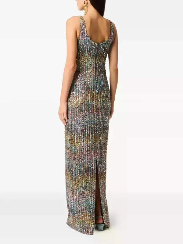 Missoni Zigzag Sequin Embellished Maxi Dress - Blue