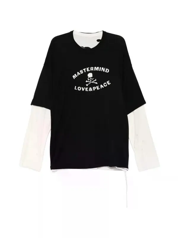 MASTERMIND WORLD Logo-print Ripped T-shirt