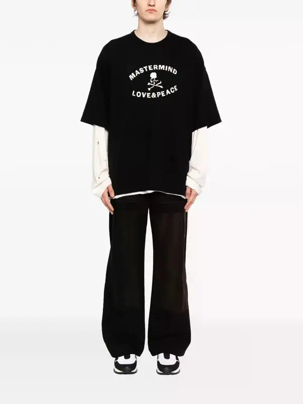 MASTERMIND WORLD Logo-print Ripped T-shirt