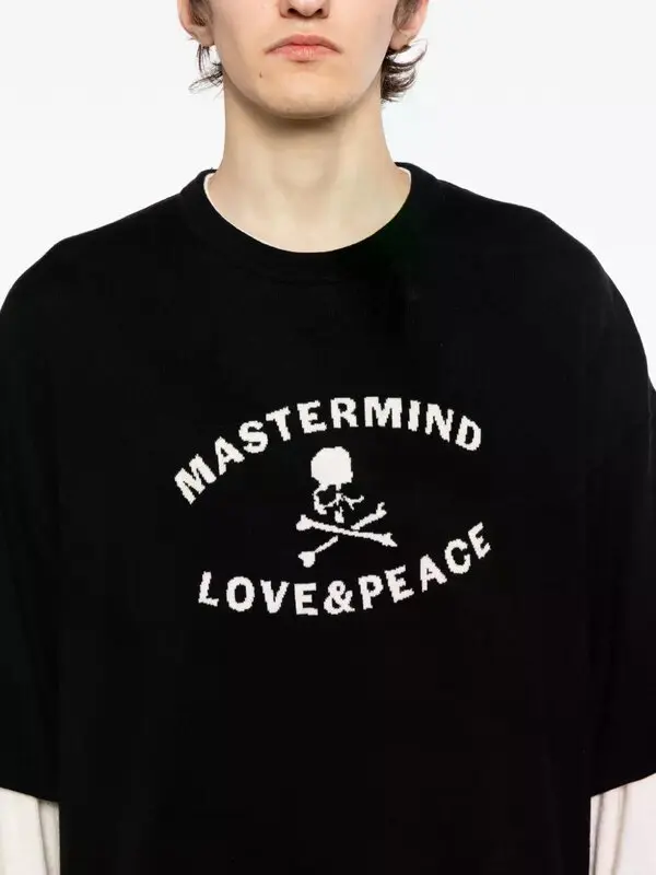 MASTERMIND WORLD Logo-print Ripped T-shirt