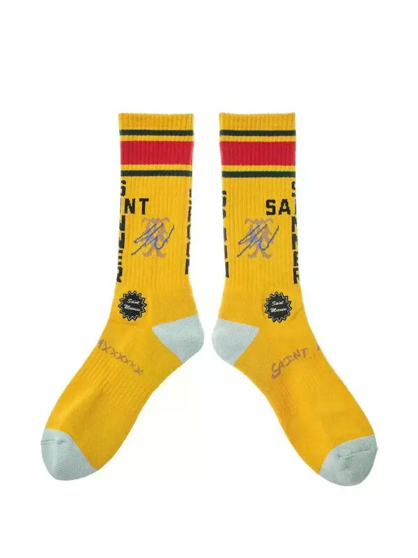 SAINT MXXXXXX X Sean Wotherspoon Patterned Socks - Yellow