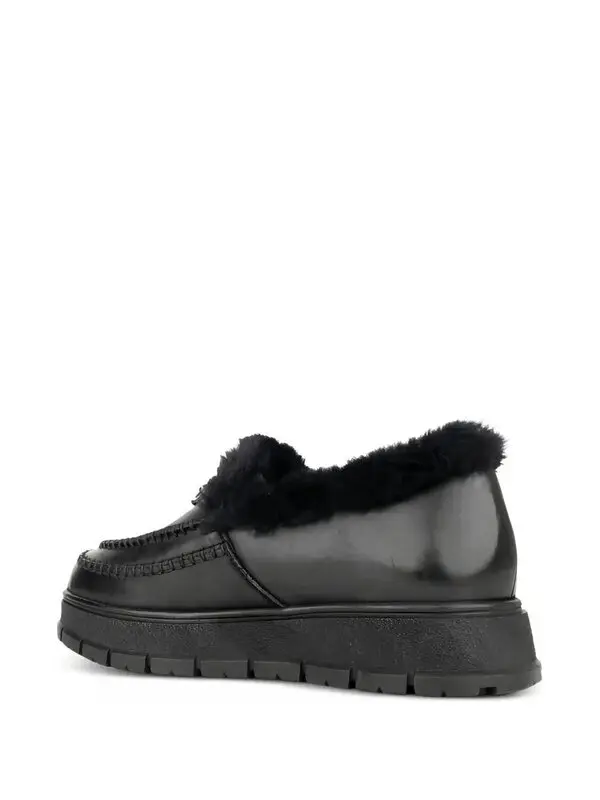 LINDA BAUMANN Emblem Faux-fur Loafers