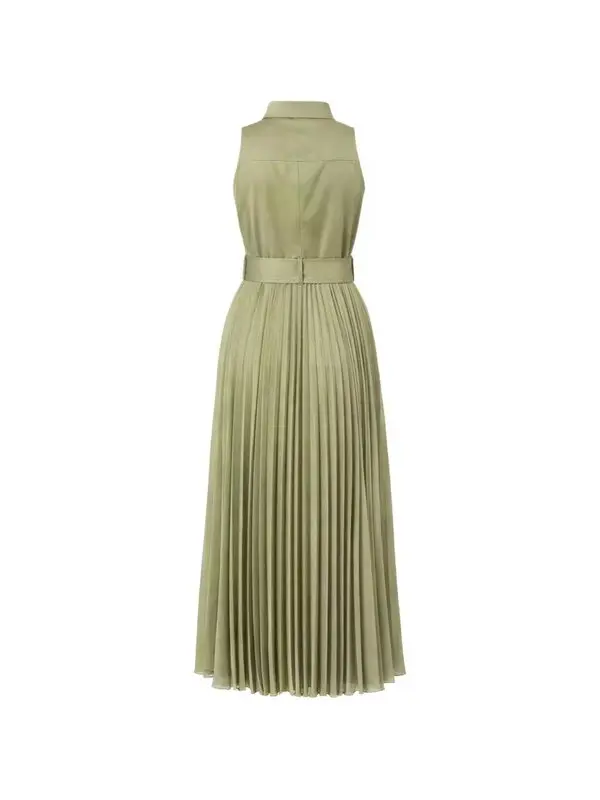 Liu Jo Sleeveless Pleated Maxi Dress With Belt