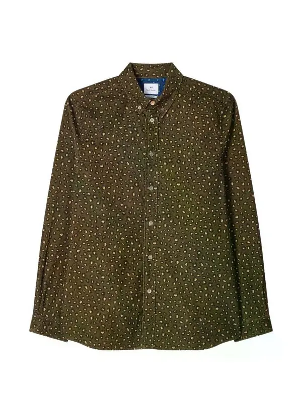 Paul Smith Animal' Print Corduroy Button-down Shirt
