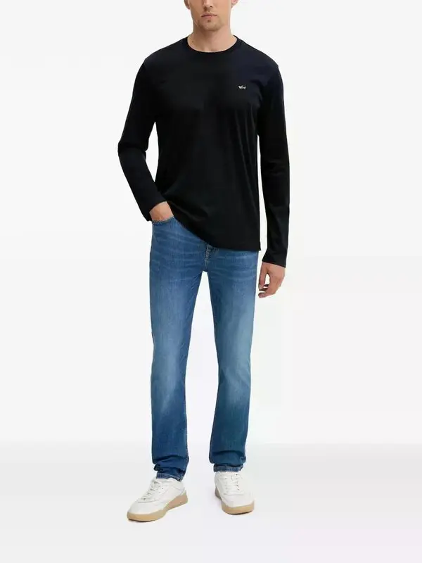 Paul & Shark Shark-motif Long-sleeve T-shirt - Blue