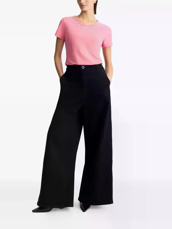 Liu Jo Embellished Cotton T-shirt - Pink