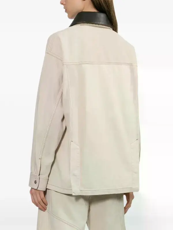 HALFBOY Leather Collar Barn Jacket