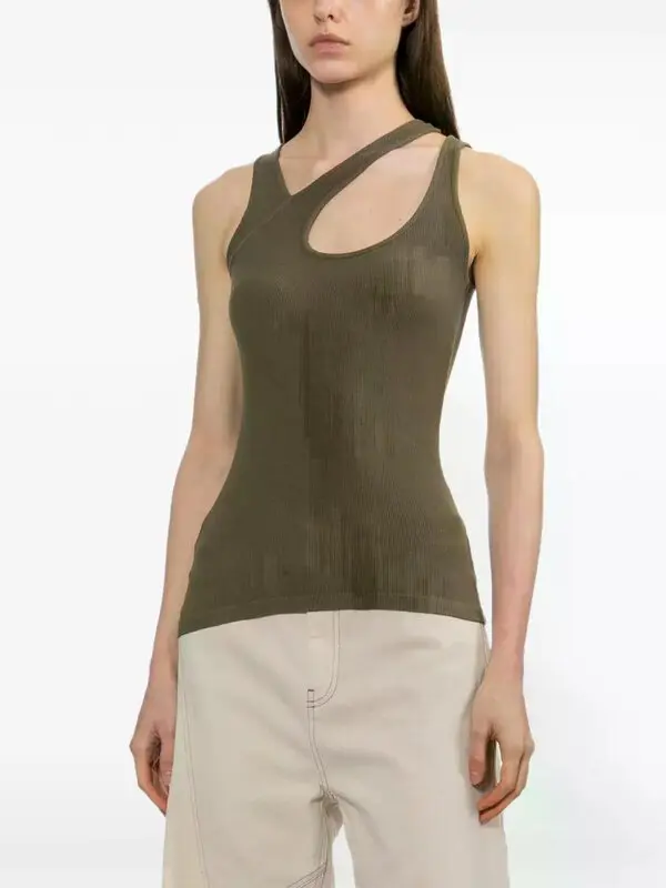 HALFBOY Cutout Tank Top - Green