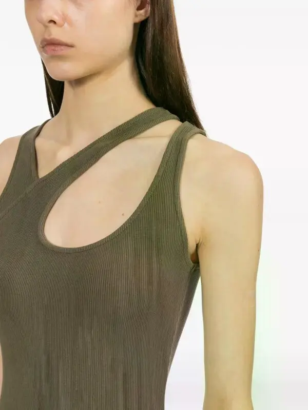 HALFBOY Cutout Tank Top - Green