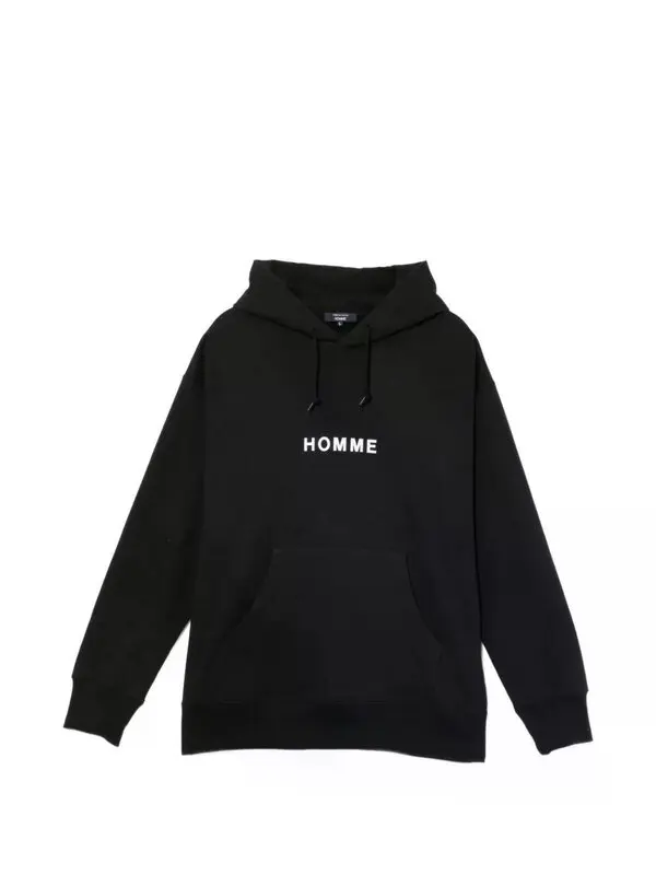 Comme Des Garçons Logo-print Hoodie - Black