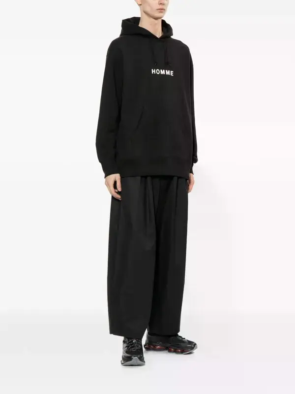 Comme Des Garçons Logo-print Hoodie - Black