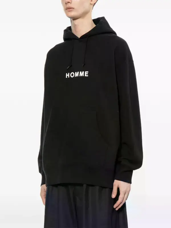 Comme Des Garçons Logo-print Hoodie - Black