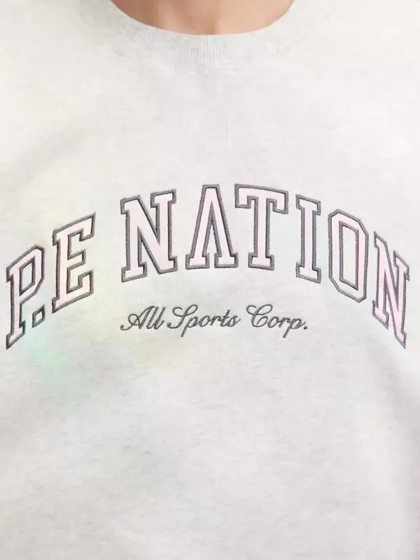 P.E Nation Logo-detailed Sweatshirt - Grey