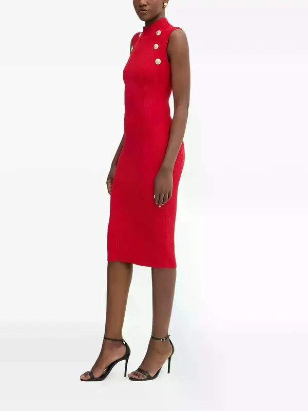 Retrofete Button-detailed Midi Dress