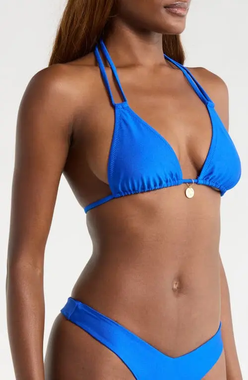 KULANI KINIS Halter Bikini Top - Blue Lagoon