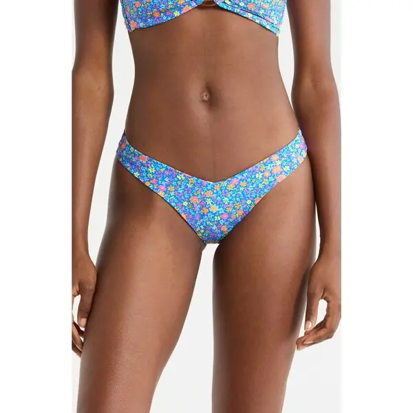KULANI KINIS Y-cut Bikini Bottom - Electric Bloom