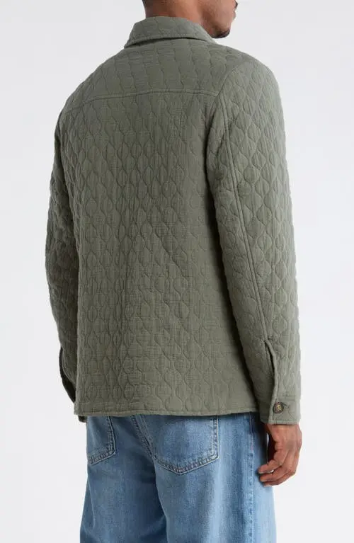 Bagatelle Quilted Cotton-seersucker Shirt Jacket - Moss