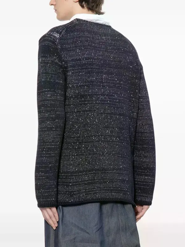 Comme Des Garçons Speckled Long-sleeve Jumper