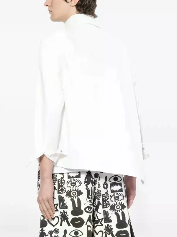 Comme Des Garçons Side-button Printed Jacket