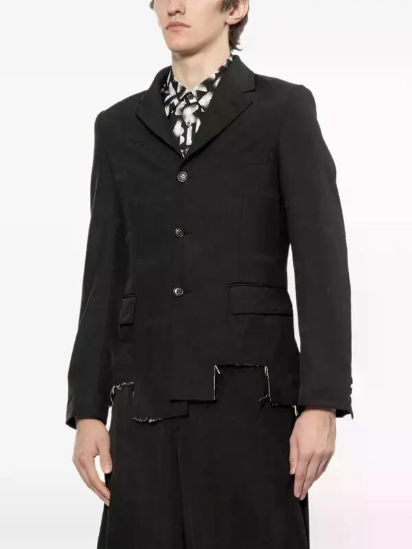 Comme Des Garçons Embroidered Cut-out Blazer
