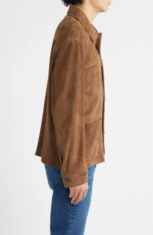 FRAME Suede Chore Coat - Caramel