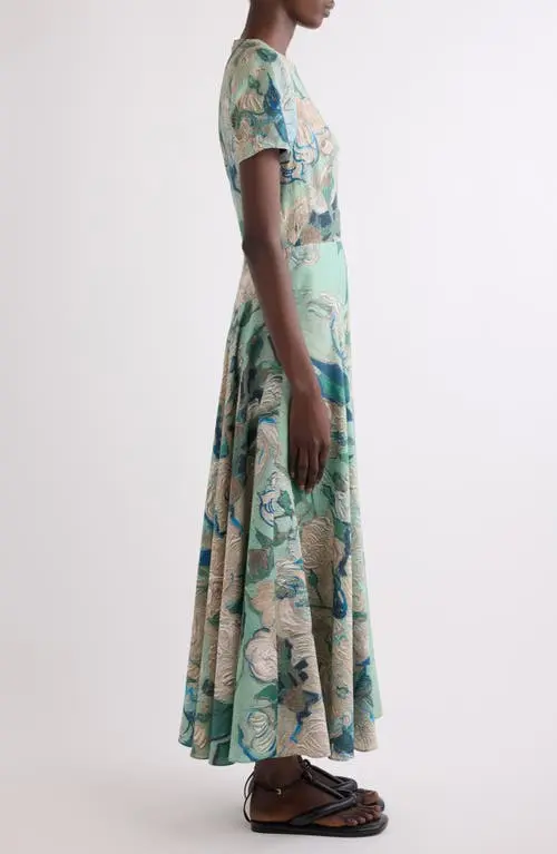 Givenchy Rose Jacquard Fit & Flare Dress