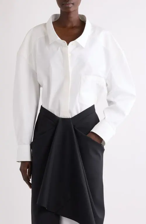 Givenchy Wide Collar Cotton Poplin Shirt