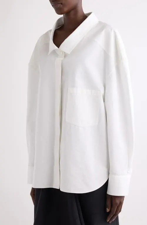 Givenchy Wide Collar Cotton Poplin Shirt