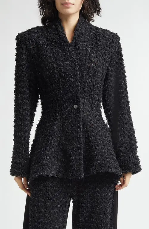 Stella McCartney Laser Bouclé Denim Hourglass Jacket