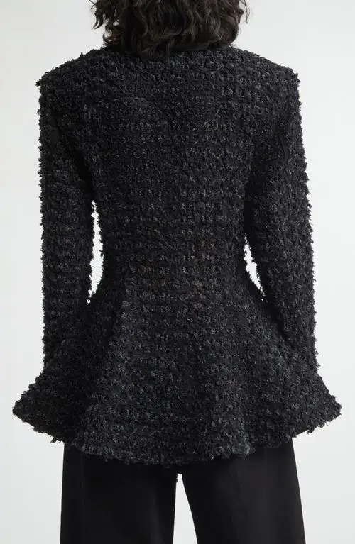 Stella McCartney Laser Bouclé Denim Hourglass Jacket