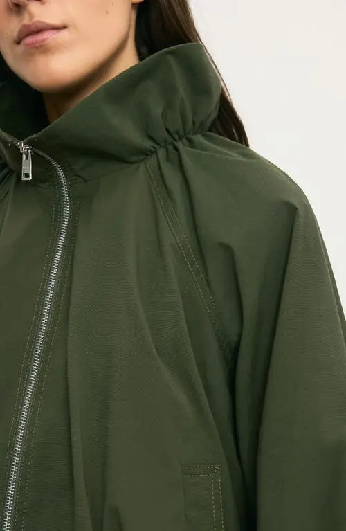 Veronica Beard Circe Faille Bubble Jacket - Army