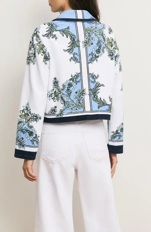 Veronica Beard Novelle Floral Cropped Cardigan