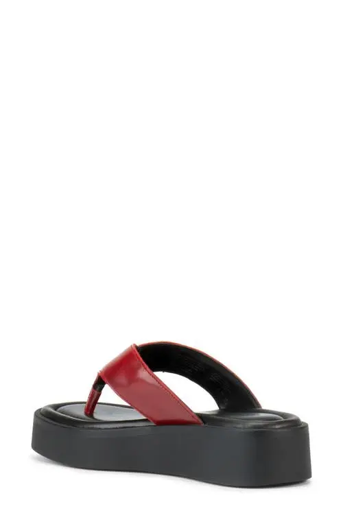 VAGABOND SHOEMAKERS Danya Wedge Flatform Flip Flop - Red