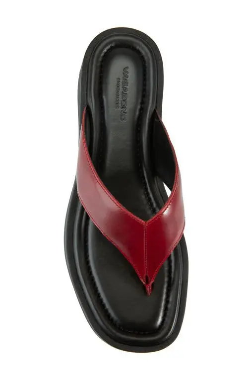 VAGABOND SHOEMAKERS Danya Wedge Flatform Flip Flop - Red
