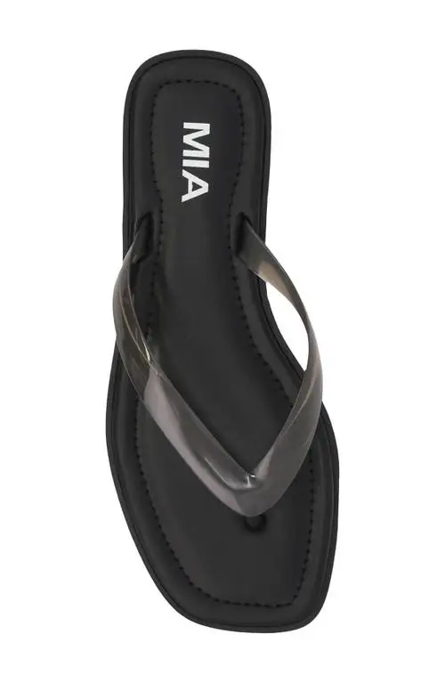 Mia Minimalist Flip Flops - Black