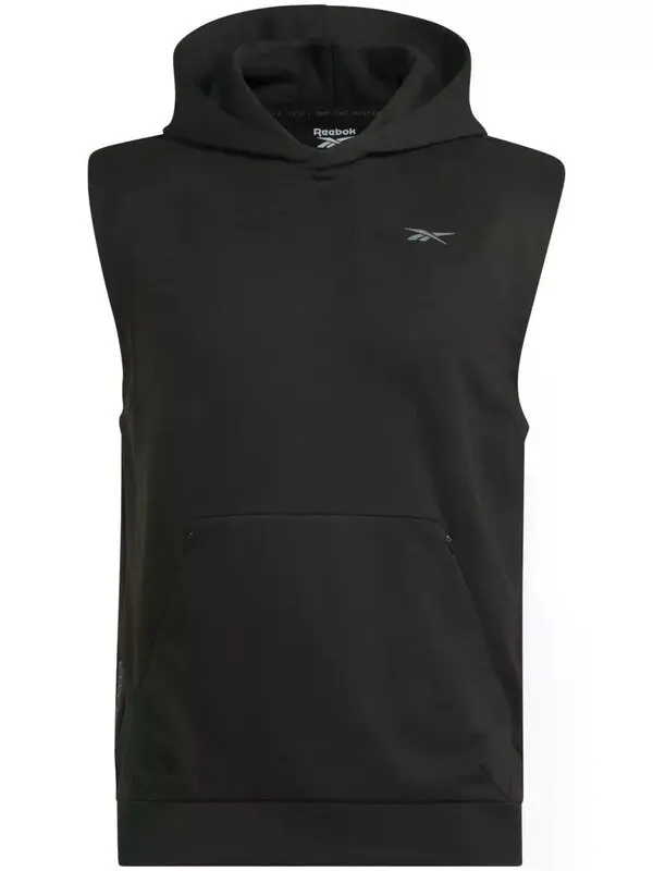 REEBOK Logo-print Sleeveless Hoodie