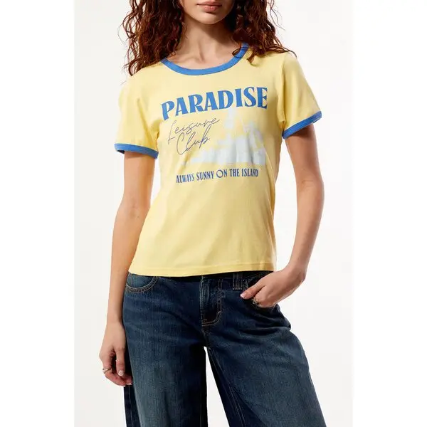 PACSUN Paradise Skimmer Ringer Graphic T-shirt