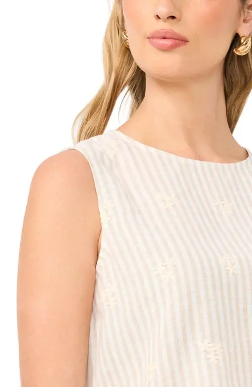 Vince Camuto Embroidered Eyelet Sleeveless Top