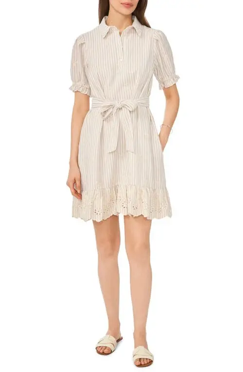 Vince Camuto Short Sleeve Belted Shirtdress