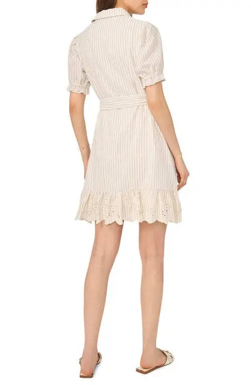 Vince Camuto Short Sleeve Belted Shirtdress