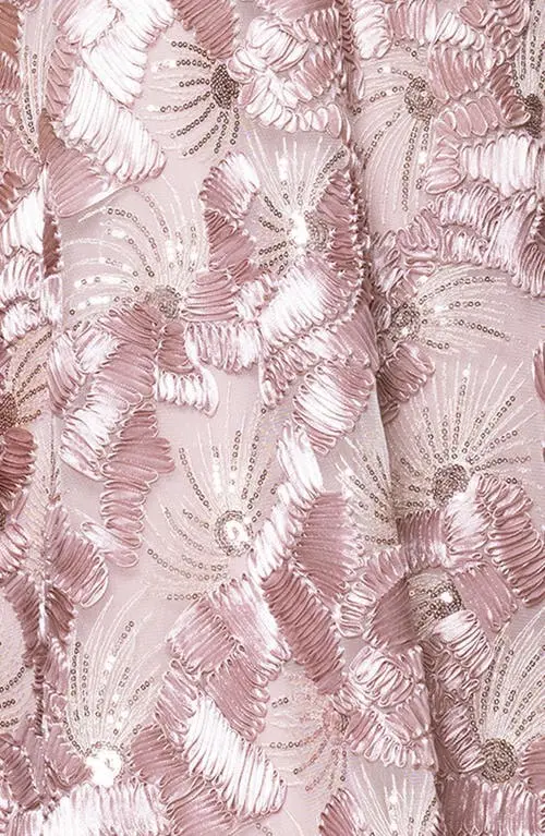 Betsy & Adam Soutache Sequin Sleeveless Cocktail Dress