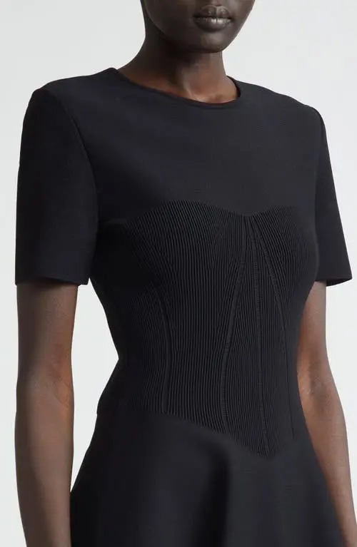 Alexander McQueen Volume Mini Dress - Black