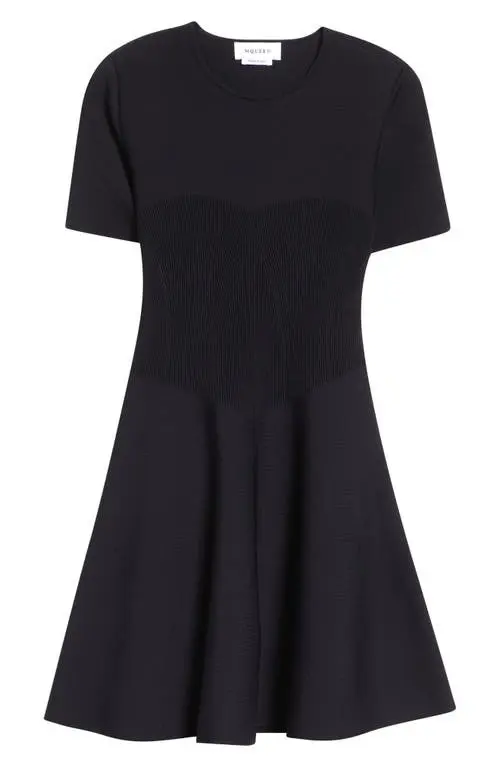 Alexander McQueen Volume Mini Dress - Black