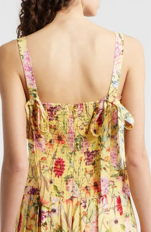 Julia Jordan Pleated Floral Print Sleeveless Gown