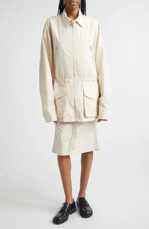 RIER Cotton Utility Knee-length Skirt - Ivory