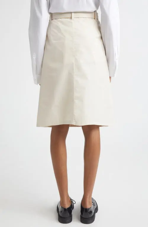 RIER Cotton Utility Knee-length Skirt - Ivory