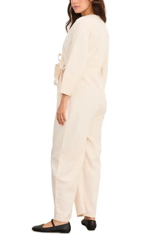 Hatch Drapey Denim Easy-nurse Jumpsuit
