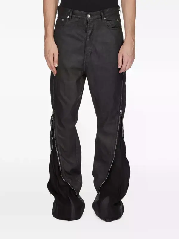 Rick Owens Buttoned Zip-detail Jeans - Black
